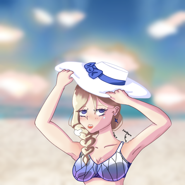 windy beach day - ibisPaint