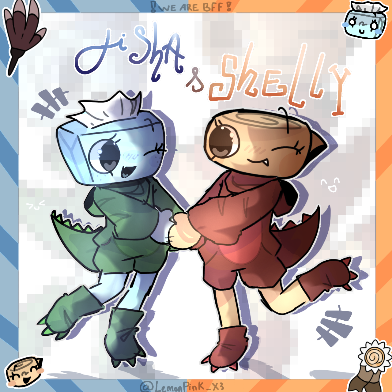 Tisha & Shelly dinosaur!! - ibisPaint