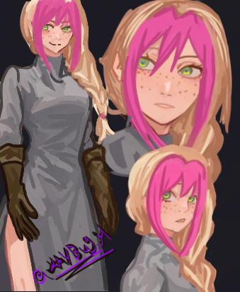 Evelyn, character sheet - ibisPaint