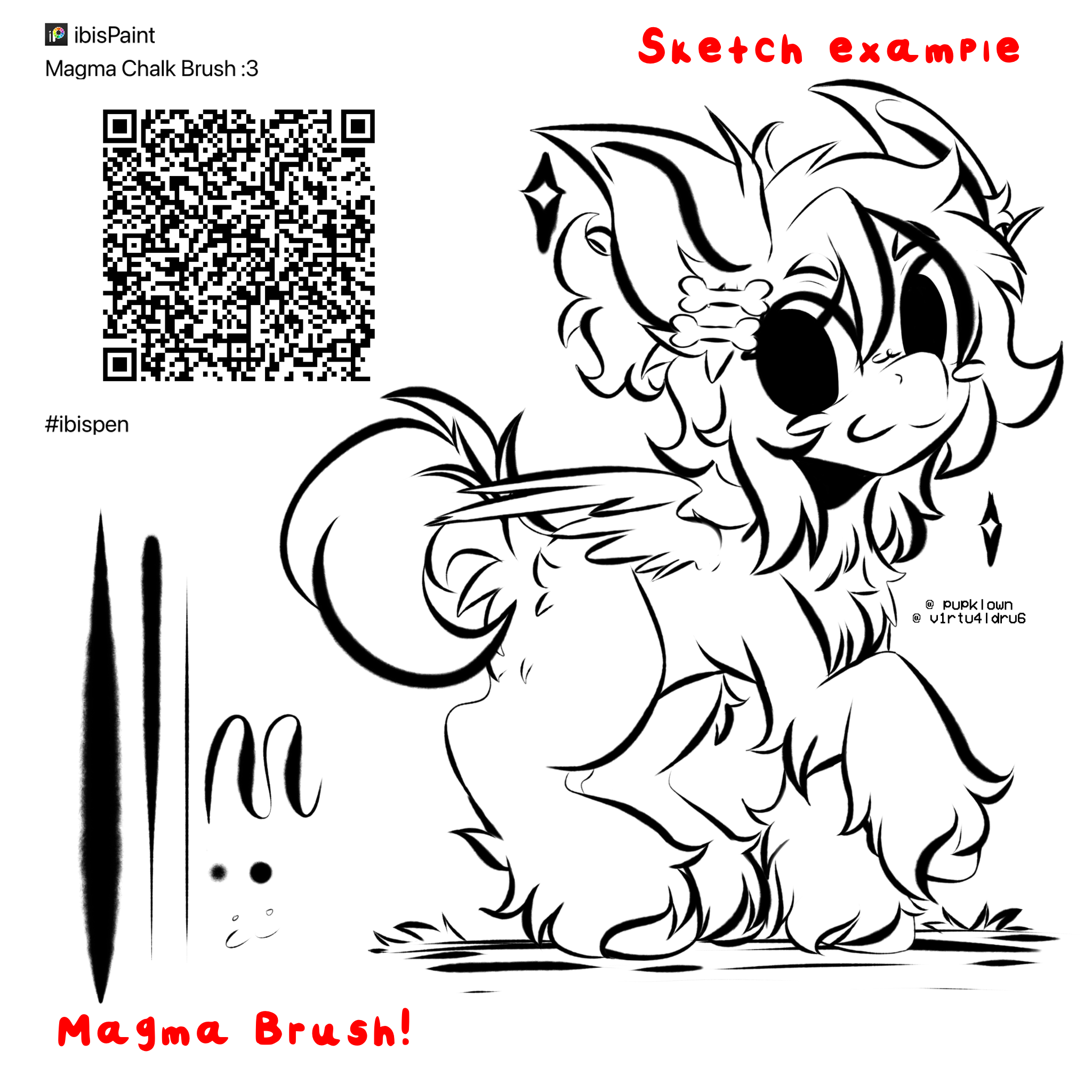 Magma Round Chalk Brush! - ibisPaint