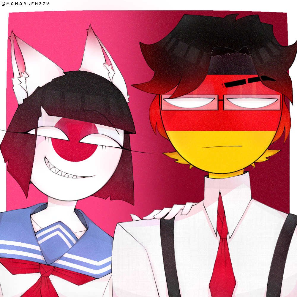 Japan & Germany - Countryhumans - ibisPaint