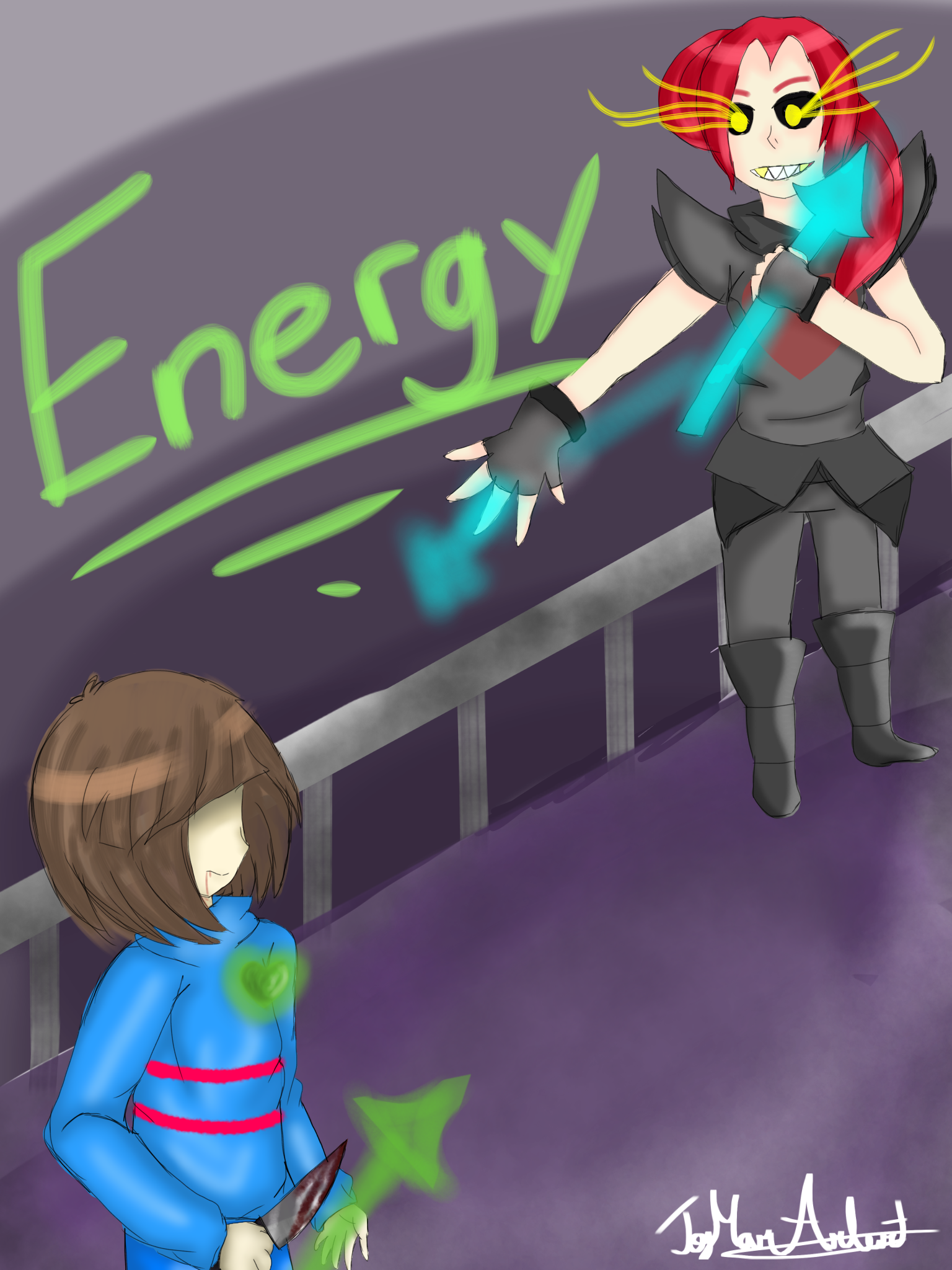 preview- Frisk vs. Undyne (Undertale) - ibisPaint