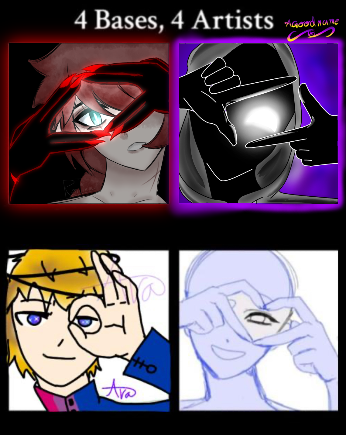 4 base. 4 artists collab - ibisPaint