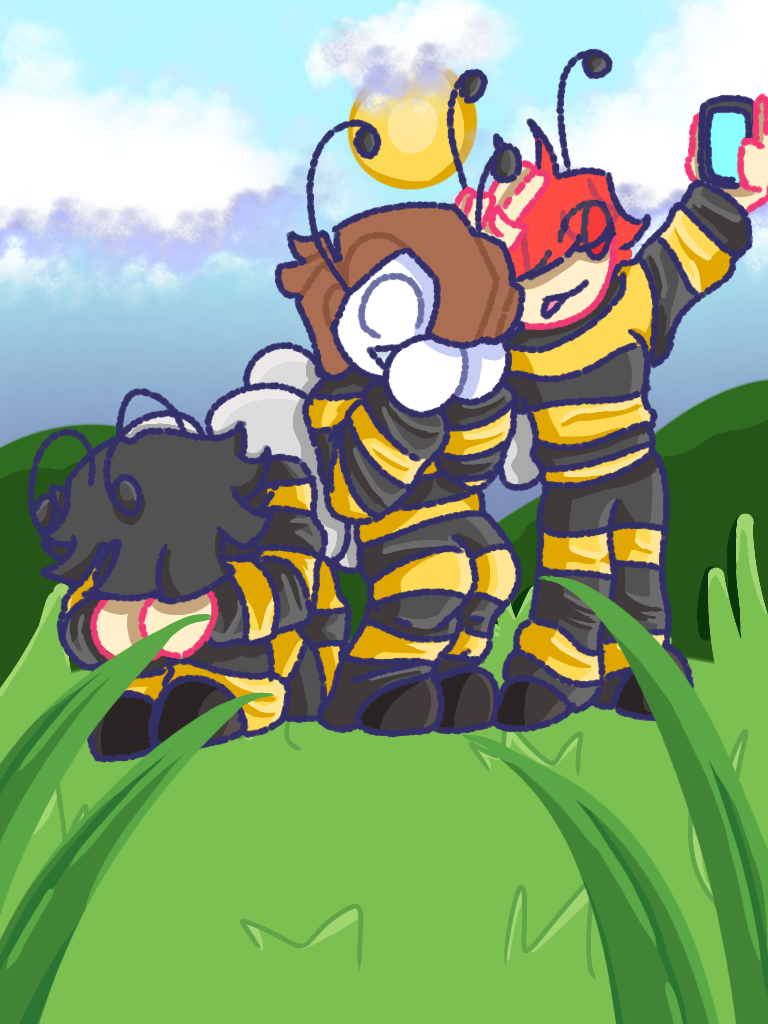 Three Bees - ibisPaint