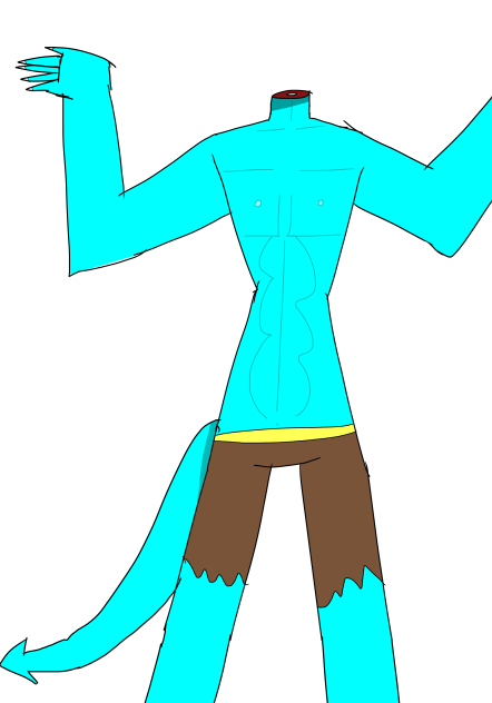 blue headless demon - ibisPaint