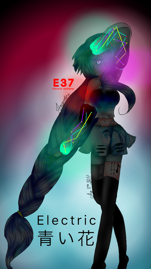 Electric 青い花 - ibisPaint