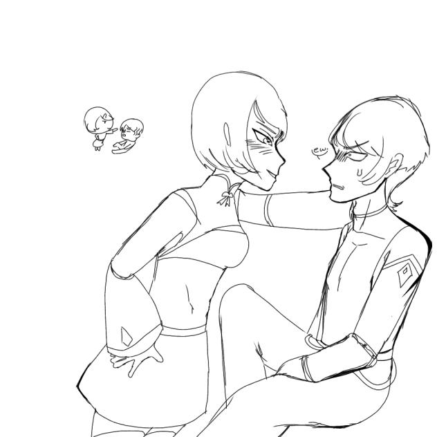 sketch of Cailen (girl) and Gebriel - ibisPaint