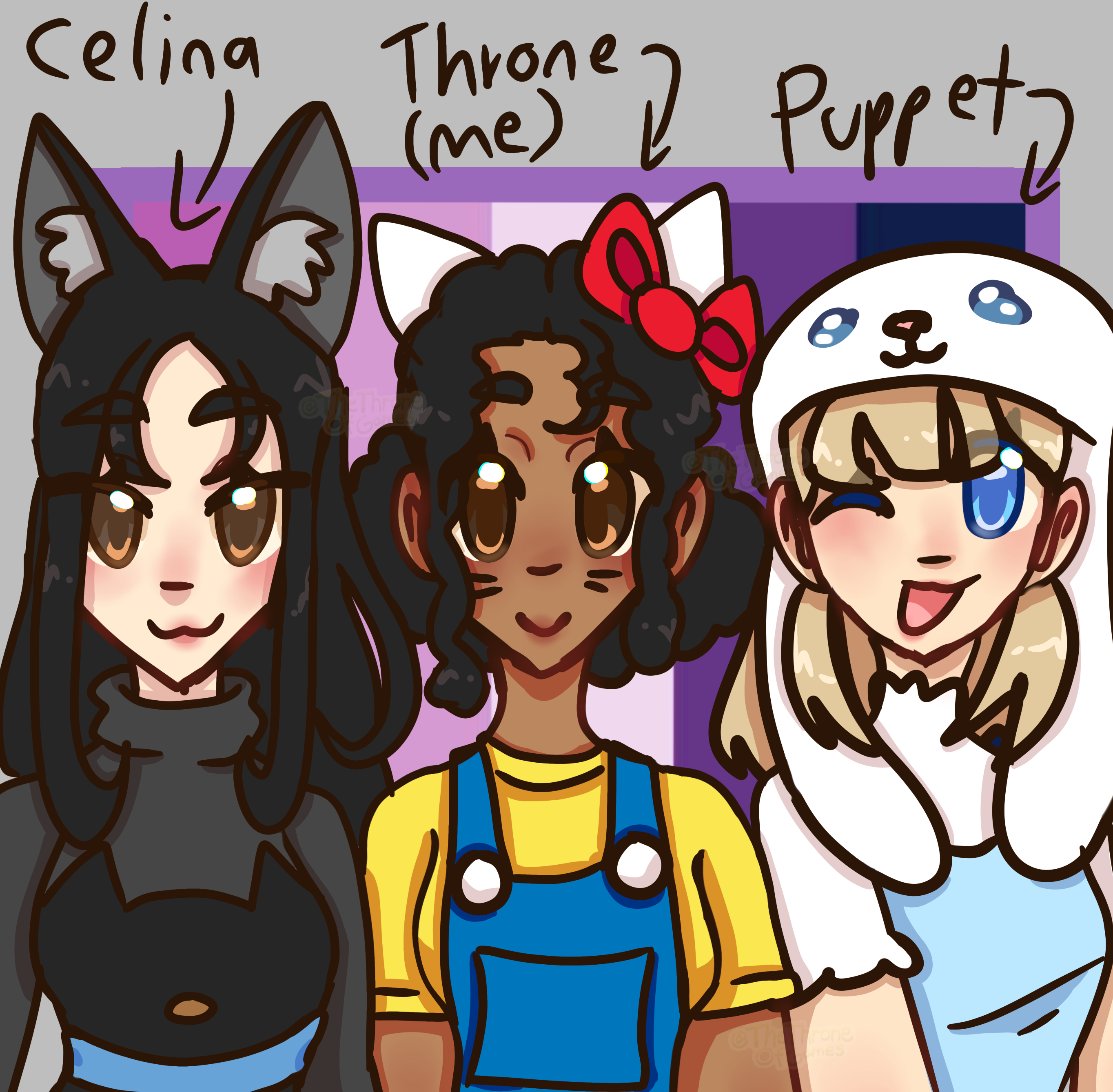 Me and my friends Puppet and Celina! - ibisPaint