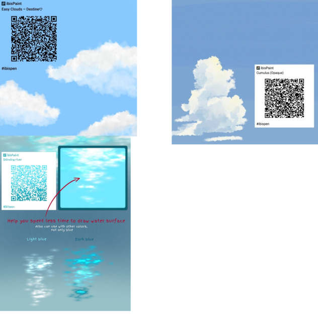 Brush Cloud and water - ibisPaint