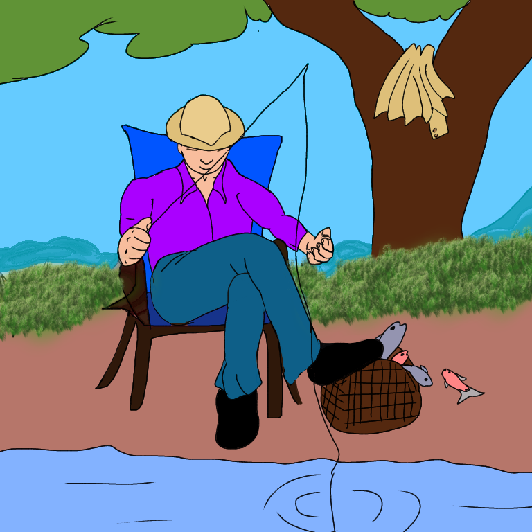 Fishing, All by myself. - ibisPaint