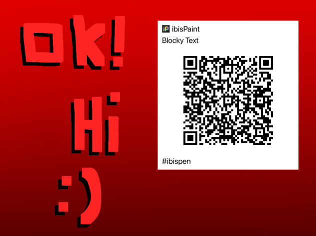 Blocky Text QR Code - ibisPaint