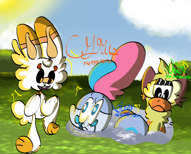 Shiny Starters. - ibisPaint