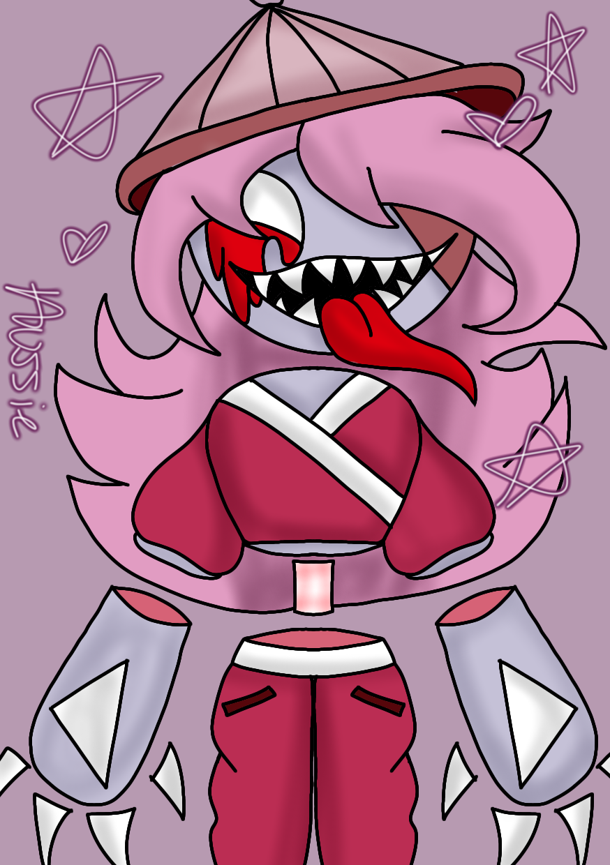 Aussie as a Japanese Demon - ibisPaint