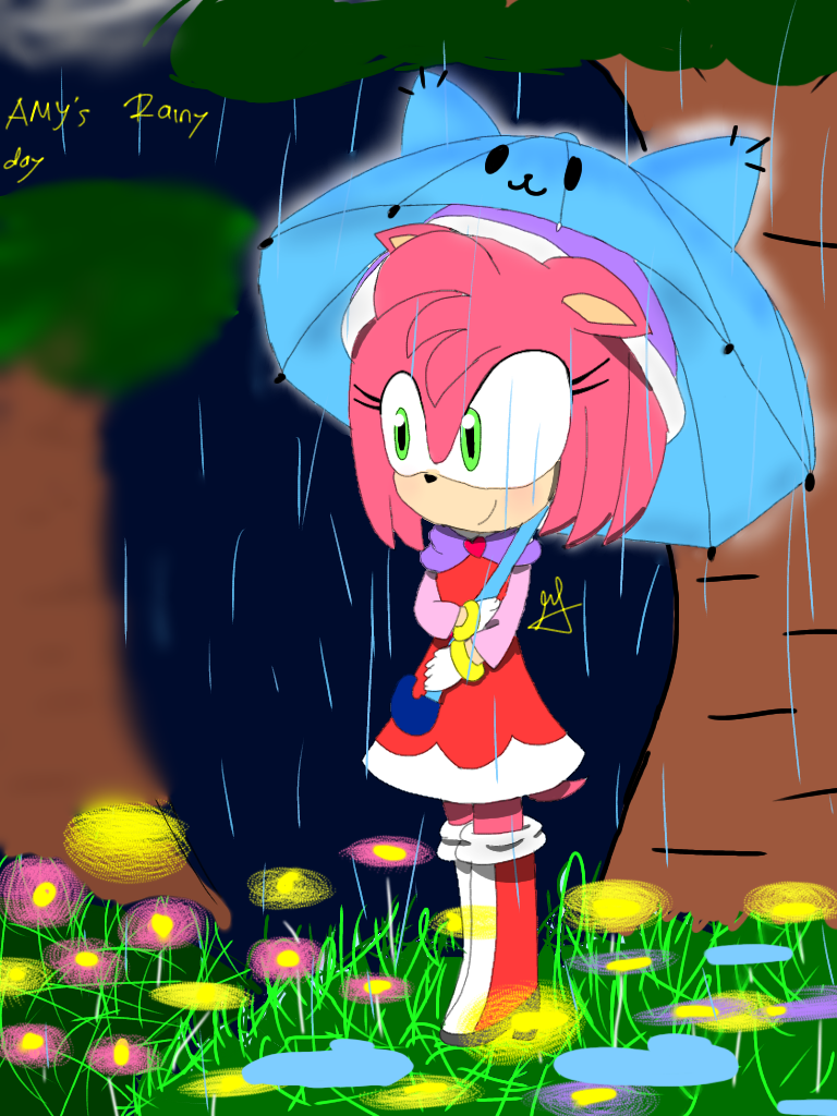 Amy's rainy day - ibisPaint