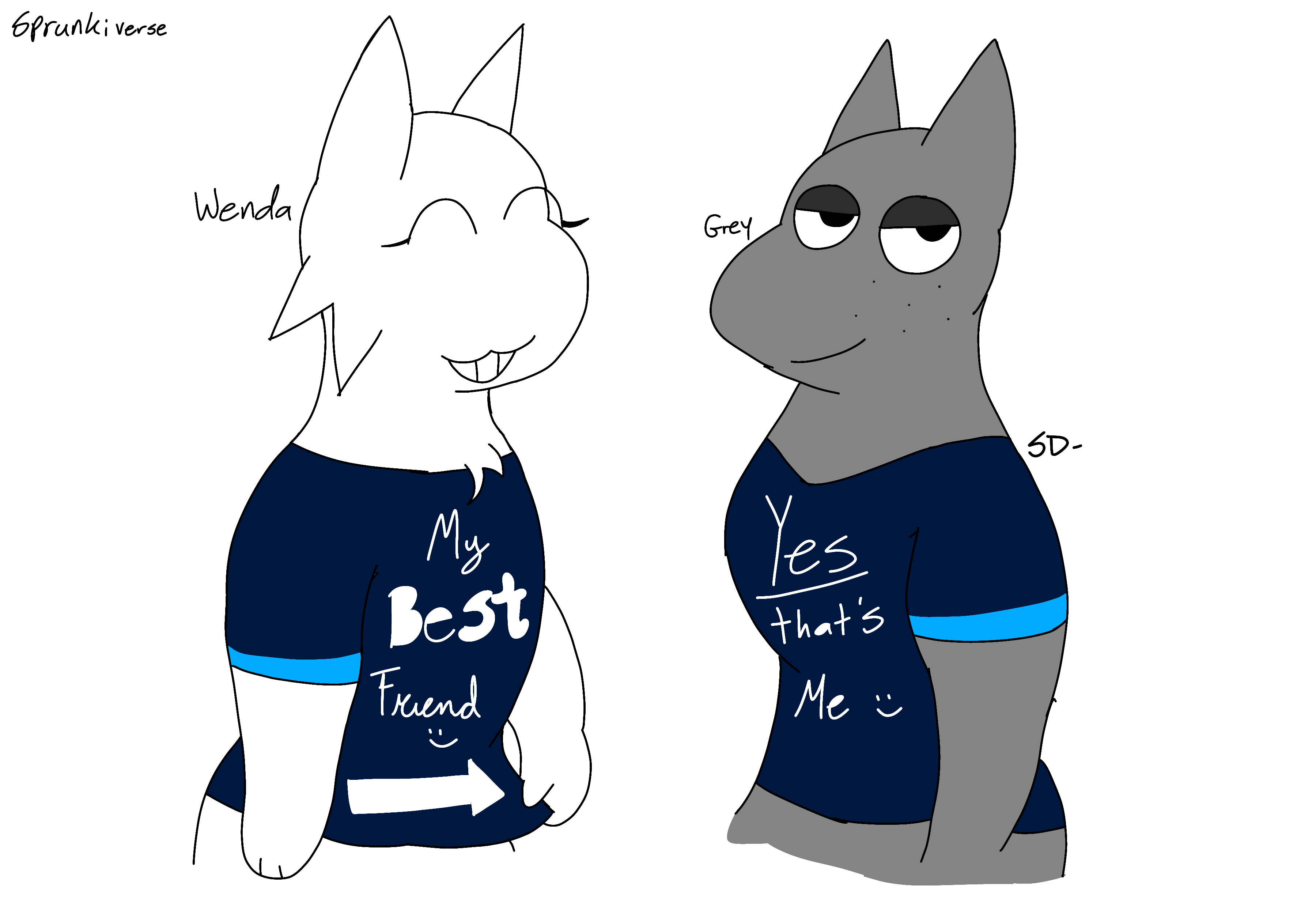 Sprunki- Wenda and Grey BFFFFs - ibisPaint