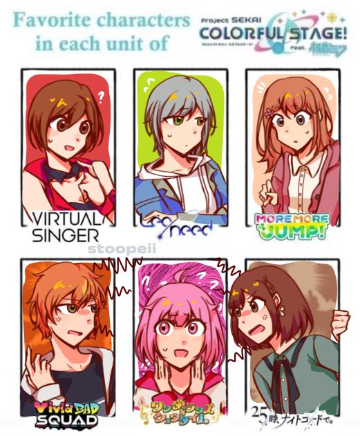 prosekai favorite characters - ibisPaint