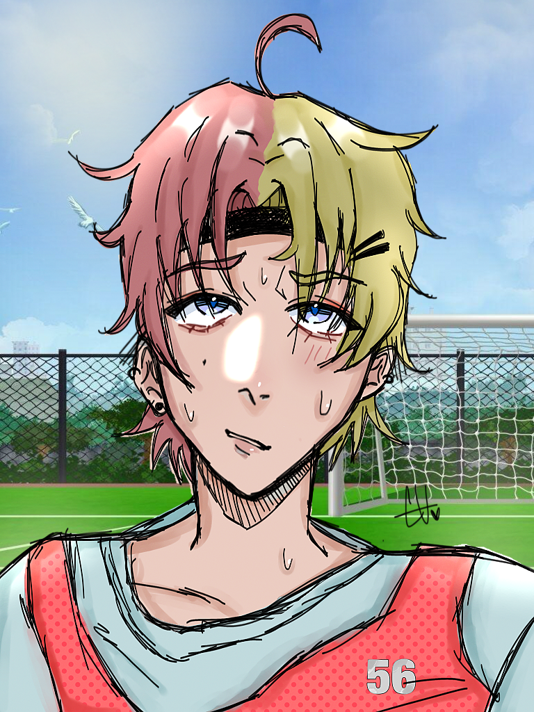 Silly soccer boy - ibisPaint