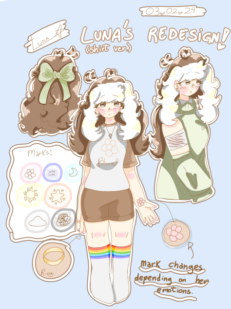 Luna’s redesign, SHIRT VERSIONNN - ibisPaint