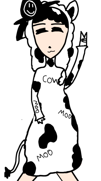 I made a cow but it’s half human - ibisPaint