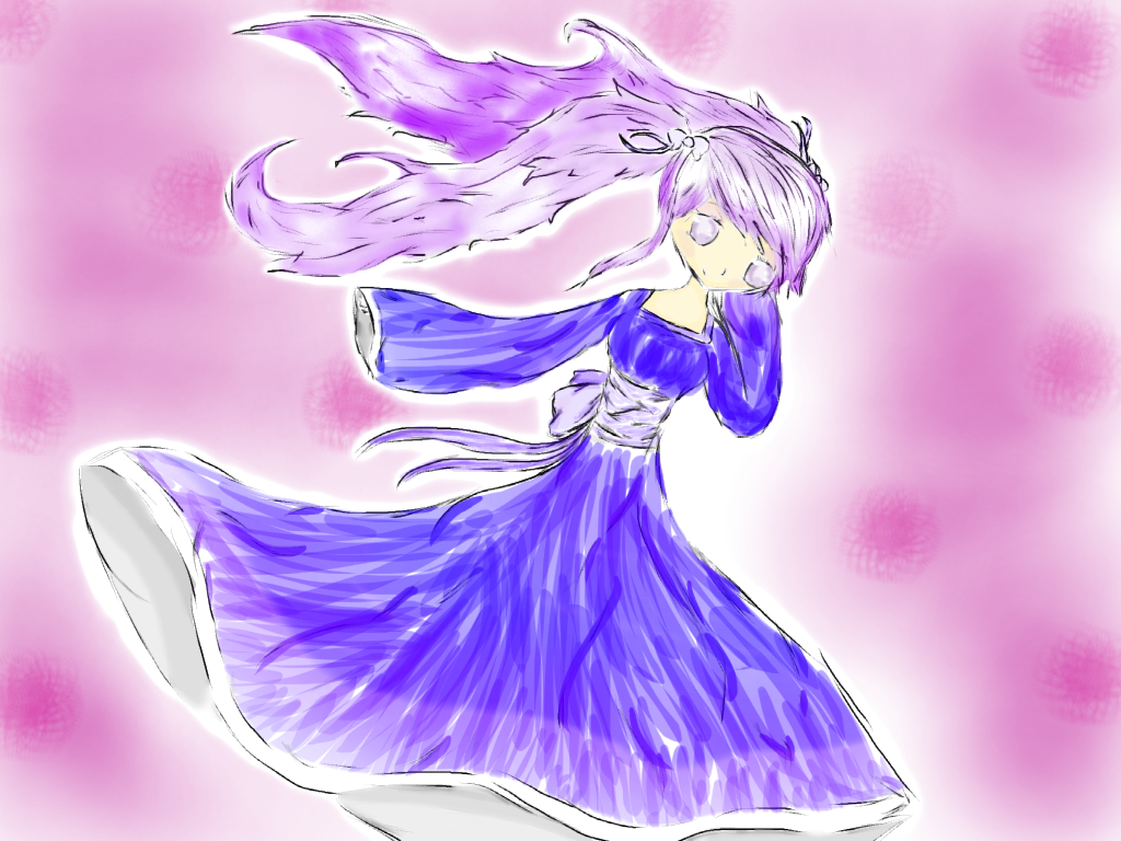 The Wind Blown Dress - ibisPaint