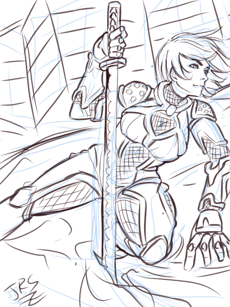 assassin line art - ibisPaint