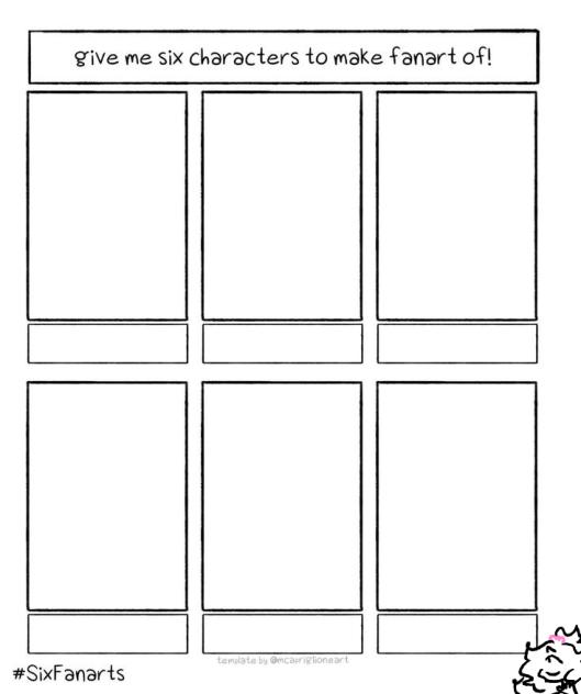 SIX CHARACTERS CHALLENGE - ibisPaint