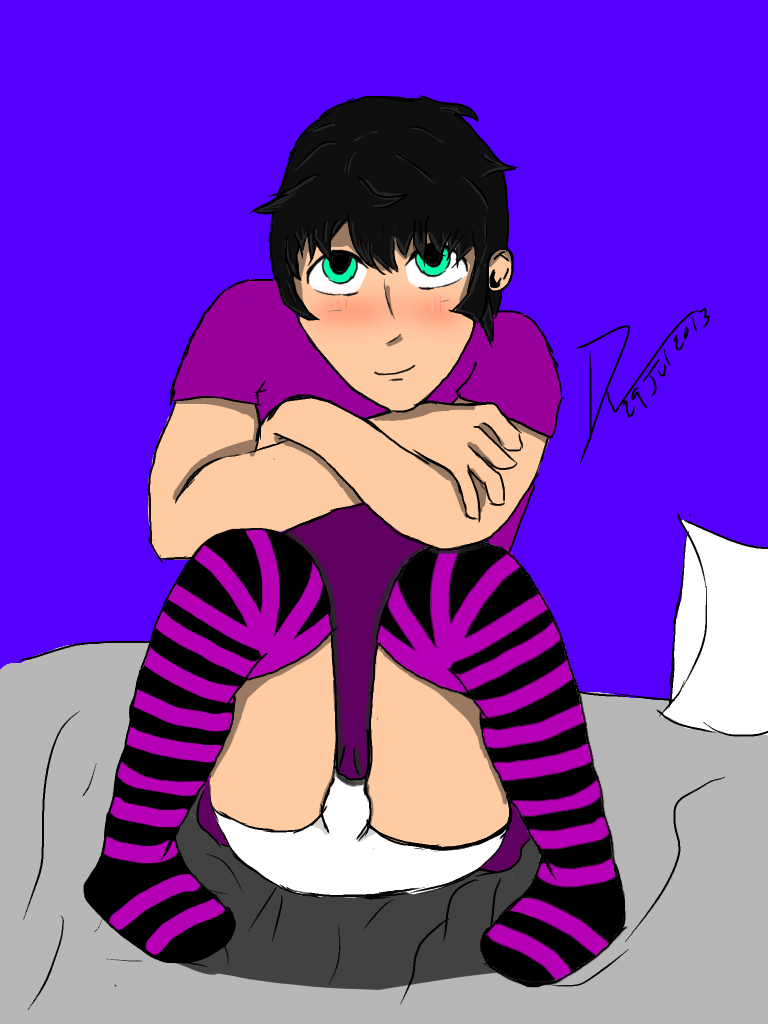 Sitting On The Bed - ibisPaint