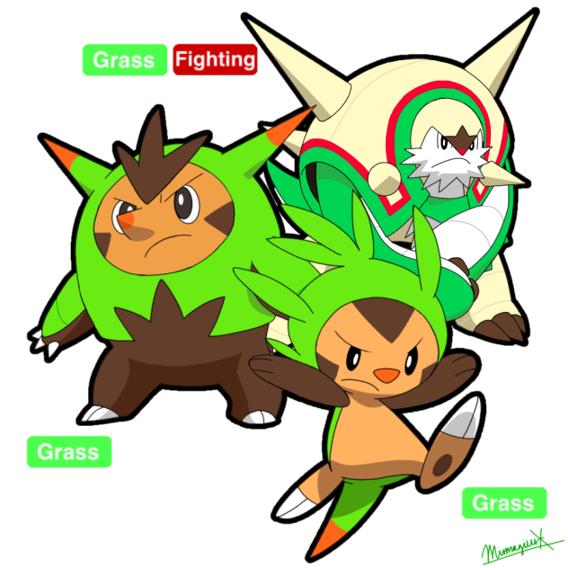 Chespin Evolution - ibisPaint