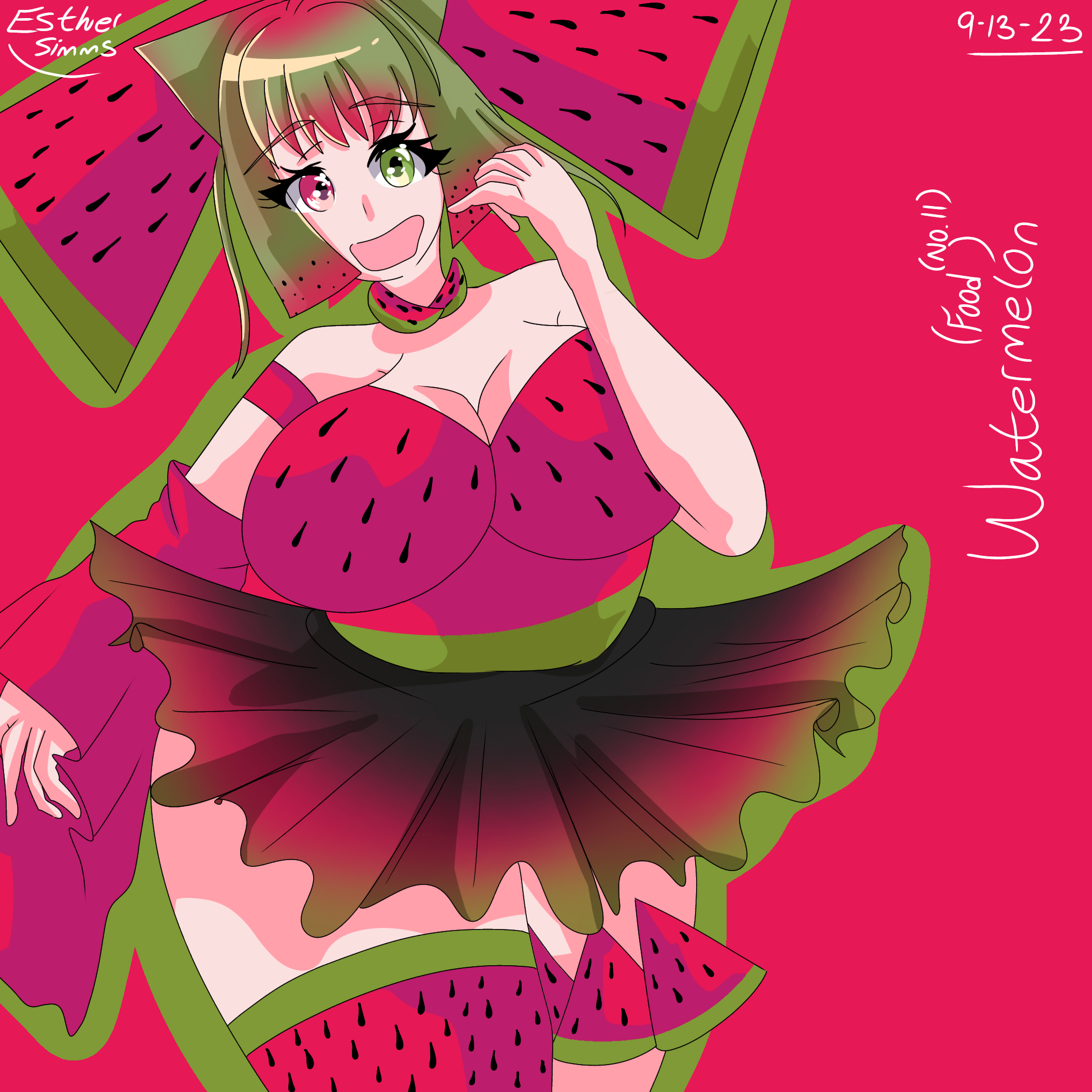 Watermelon 🍉 [Food as people 11][RANDOM] - ibisPaint