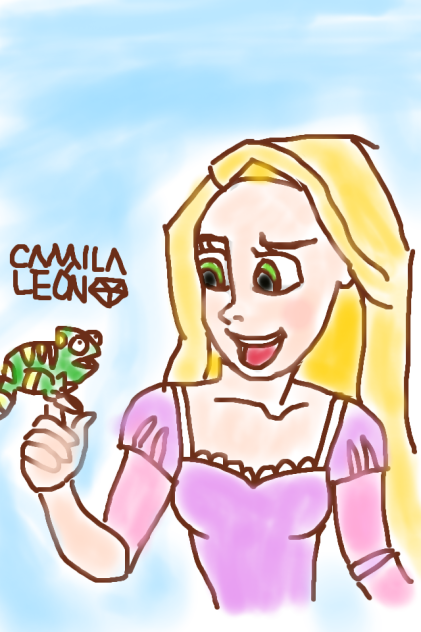 Rapunzel and Pascal - ibisPaint