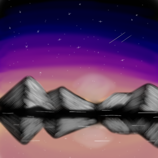 Galaxy mountain - ibisPaint