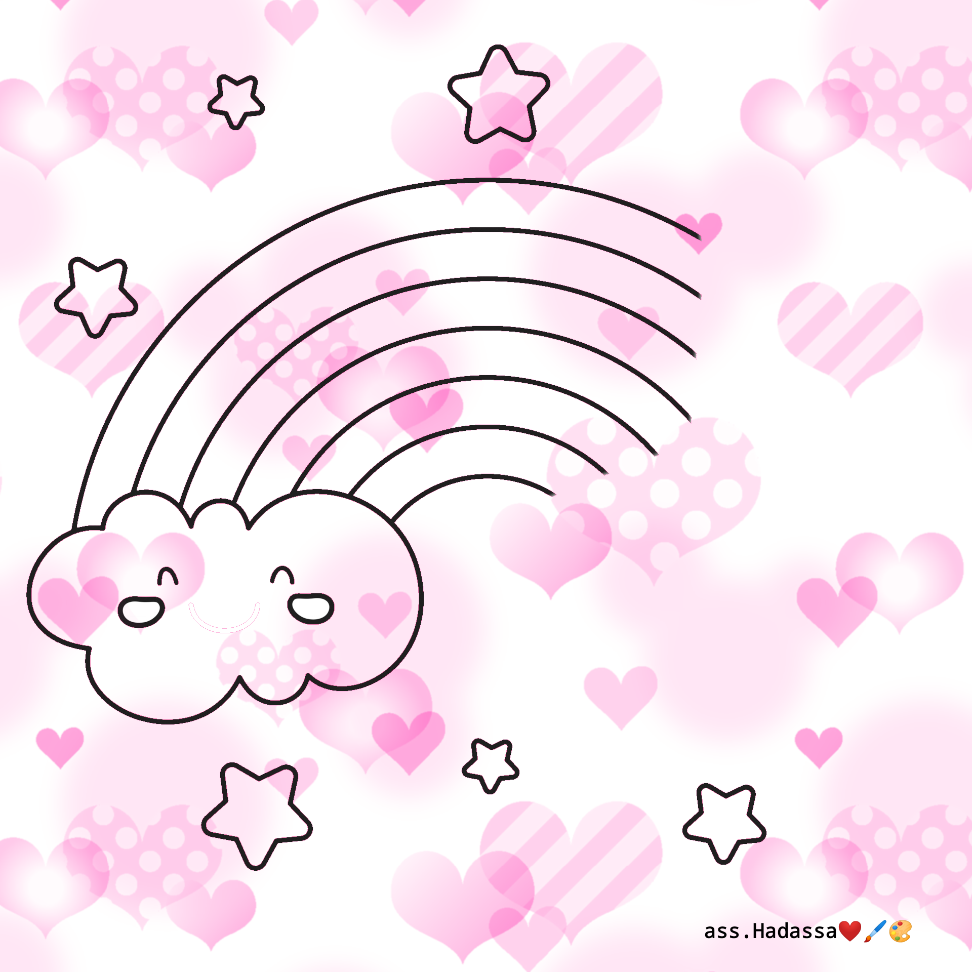 um arco íris 🌈 do lado cortado - ibisPaint