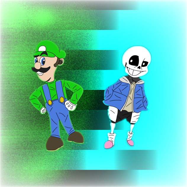 sans...&Luigi！？ - ibisPaint