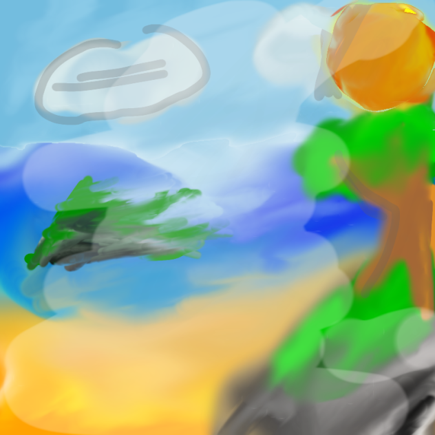 a sunny foggy day - ibisPaint