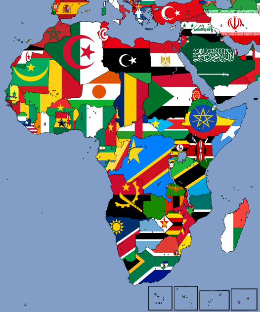 Flag map of Africa - ibisPaint