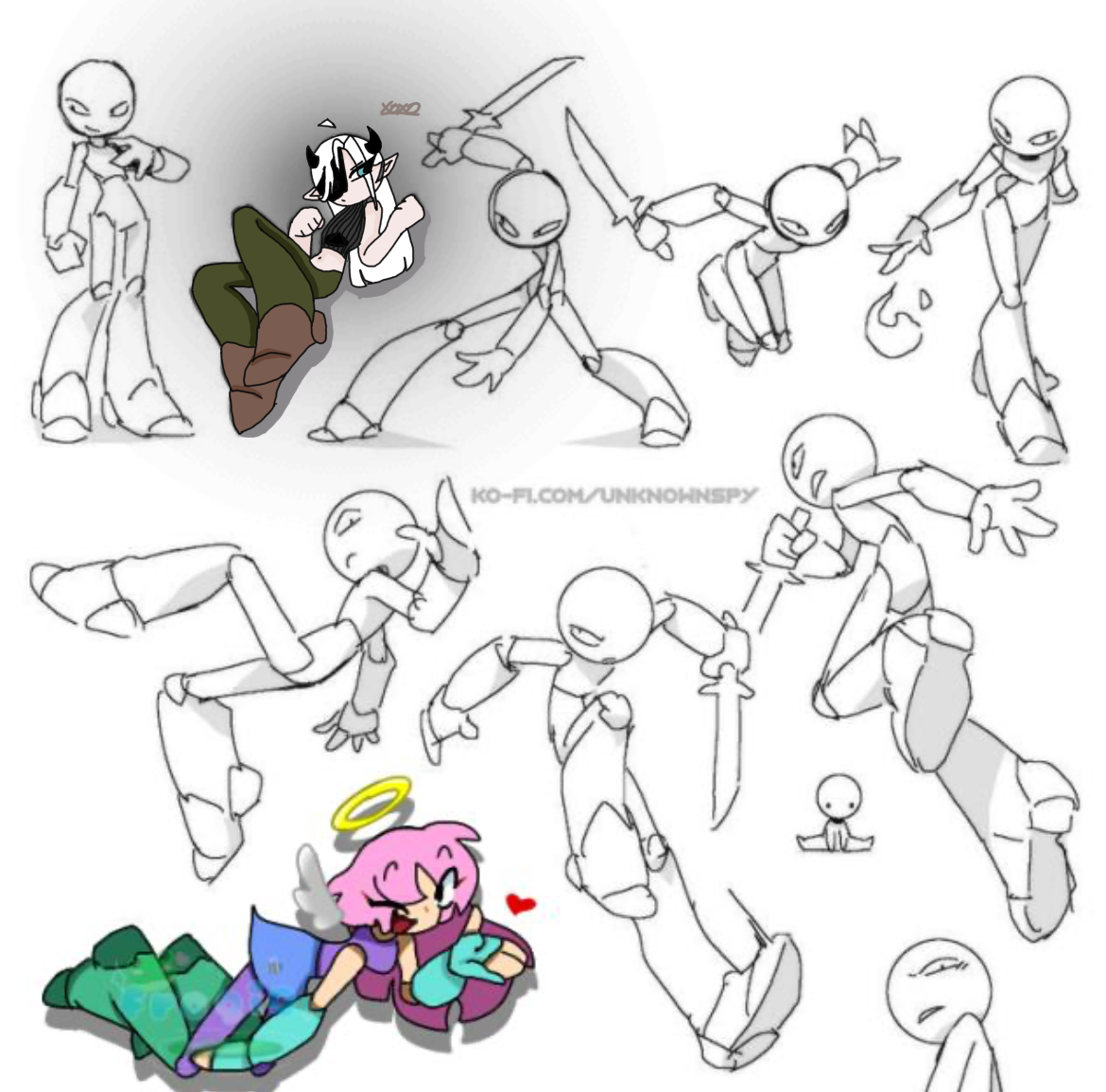 Poses collab also her name is Eileen - ibisPaint