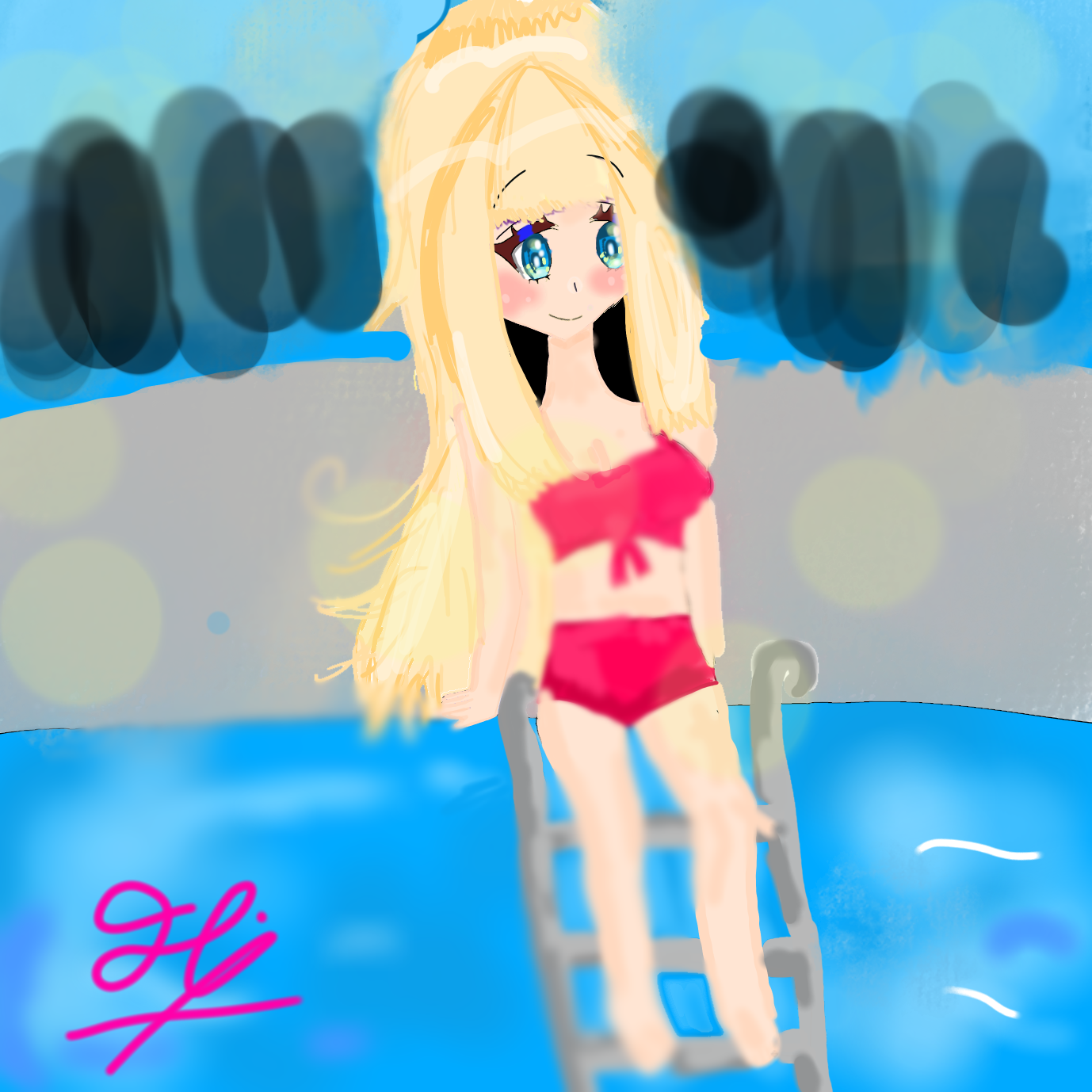 Pool day 😎 - ibisPaint