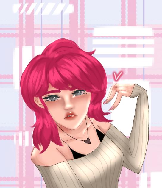 idk just pink hair - ibisPaint