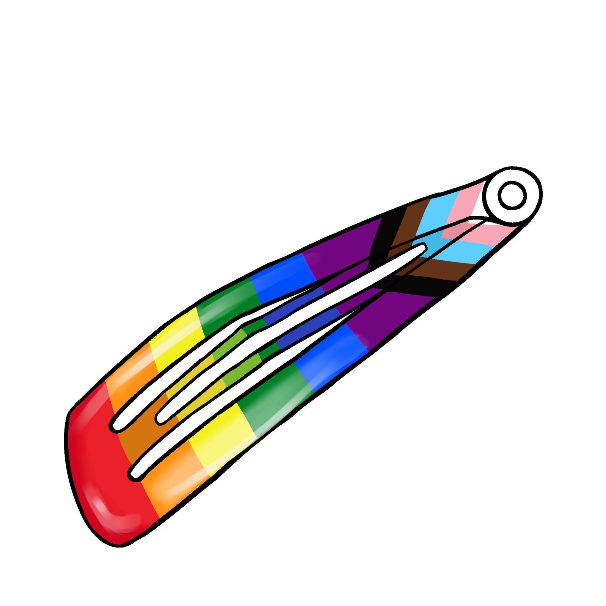 Pride Flag Barrette - Progress - ibisPaint