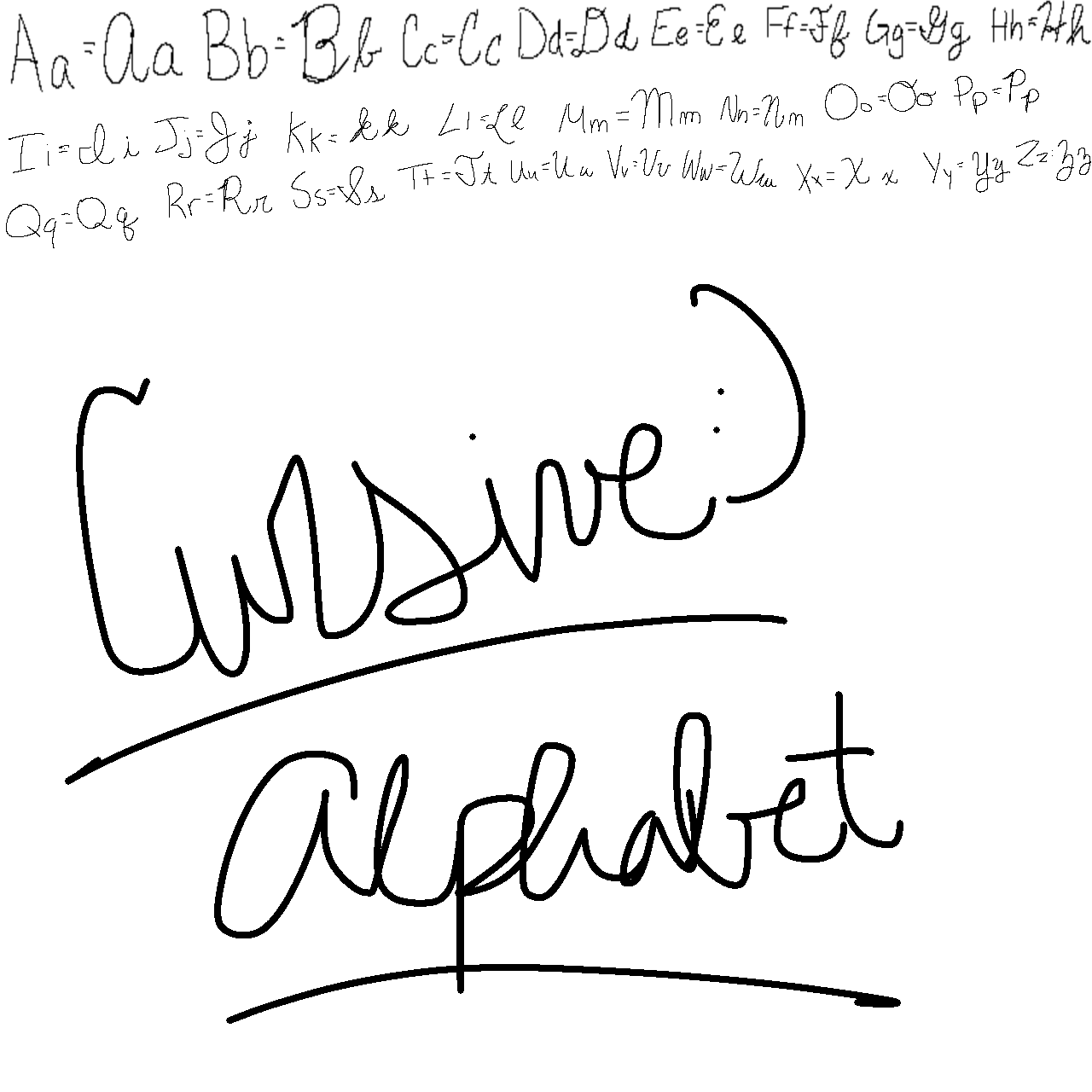 The cursive alphabet - ibisPaint
