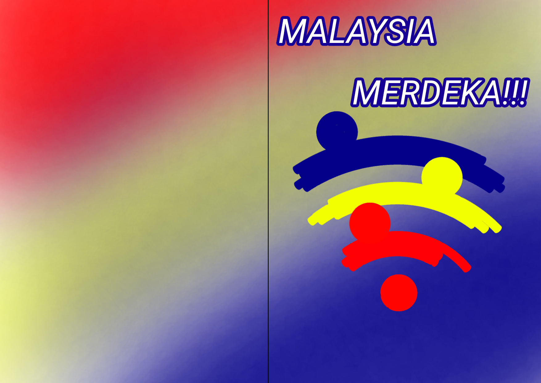 Poskad Kemerdekaan (School Project(pg1)) - ibisPaint