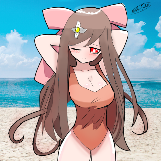 Kushina is at the beach - ibisPaint