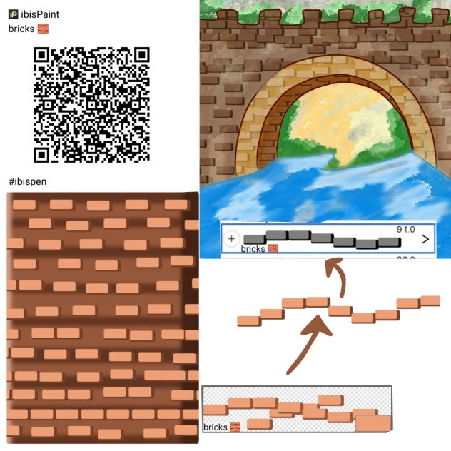 bricks BRUSH 🧱 - ibisPaint