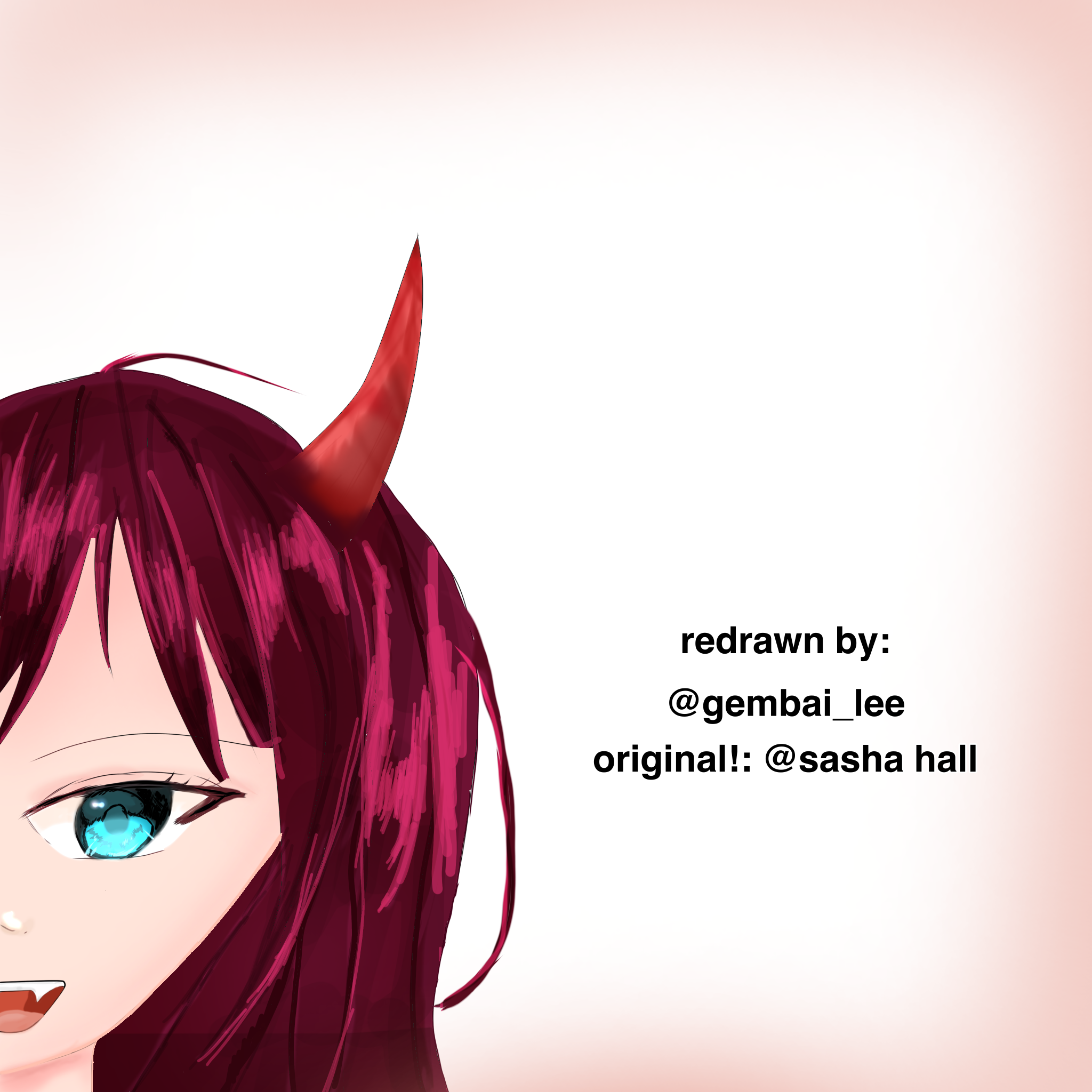 redrawn version of sasha hall’s art! - ibisPaint