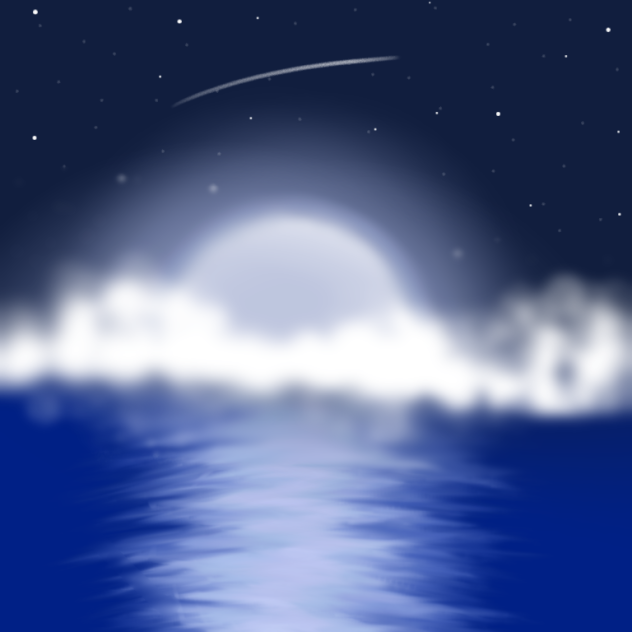 Night over the water - ibisPaint