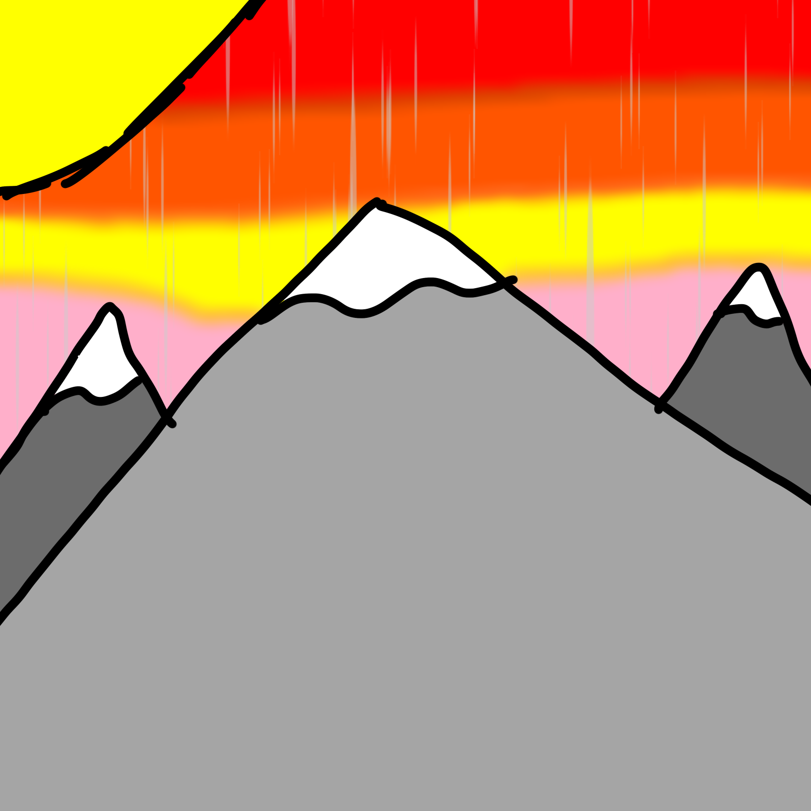 Mountains At Sunset - ibisPaint