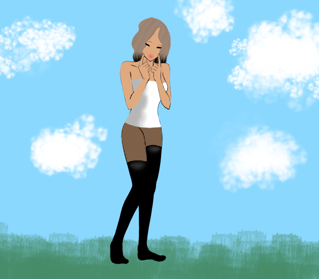 My first attempt at Dirty blonde hair - ibisPaint