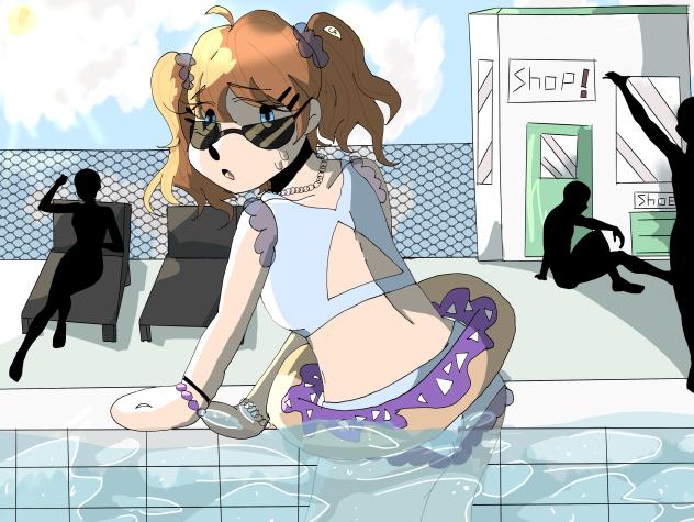 Maiku doesn't know how to swim😔🙏🏼 - ibisPaint