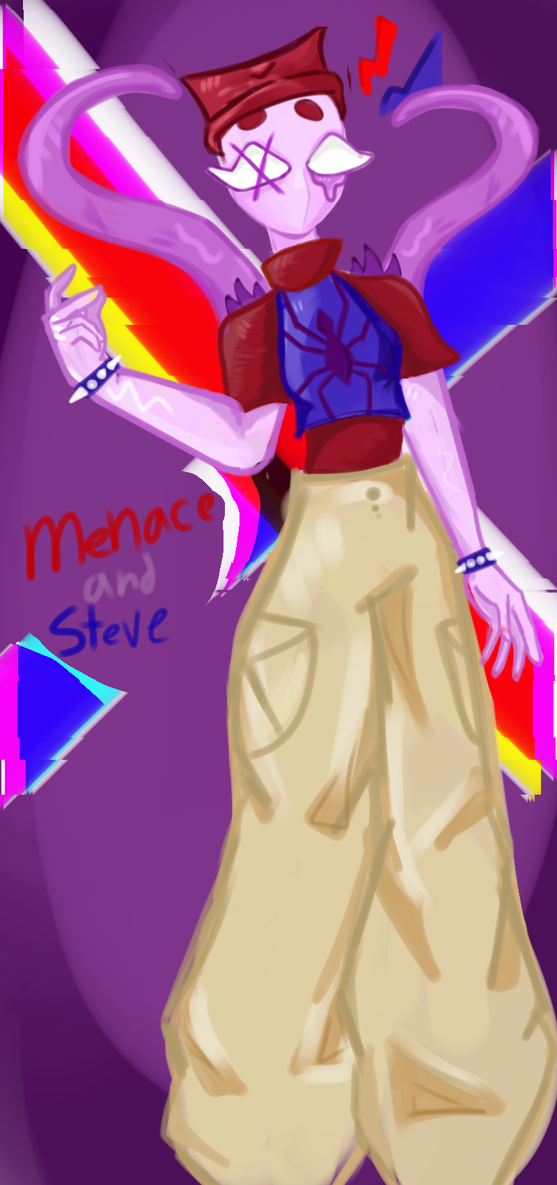 Spider Menace and Steve - ibisPaint