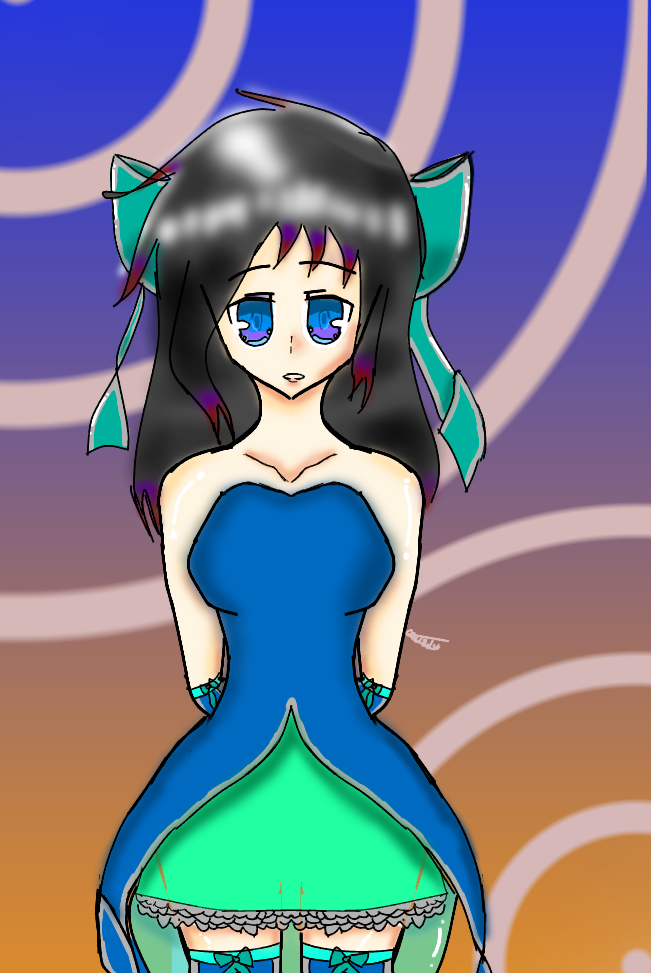 blue dress - ibisPaint